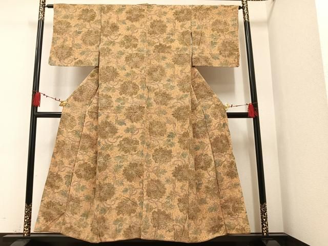 平和屋着物□上質な小紋 草花文 正絹 逸品 AAAT5427ph 平和屋着物□