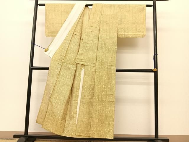 平和屋着物○本場大島紬 葡萄唐草文 正絹 逸品 AABA4865ck