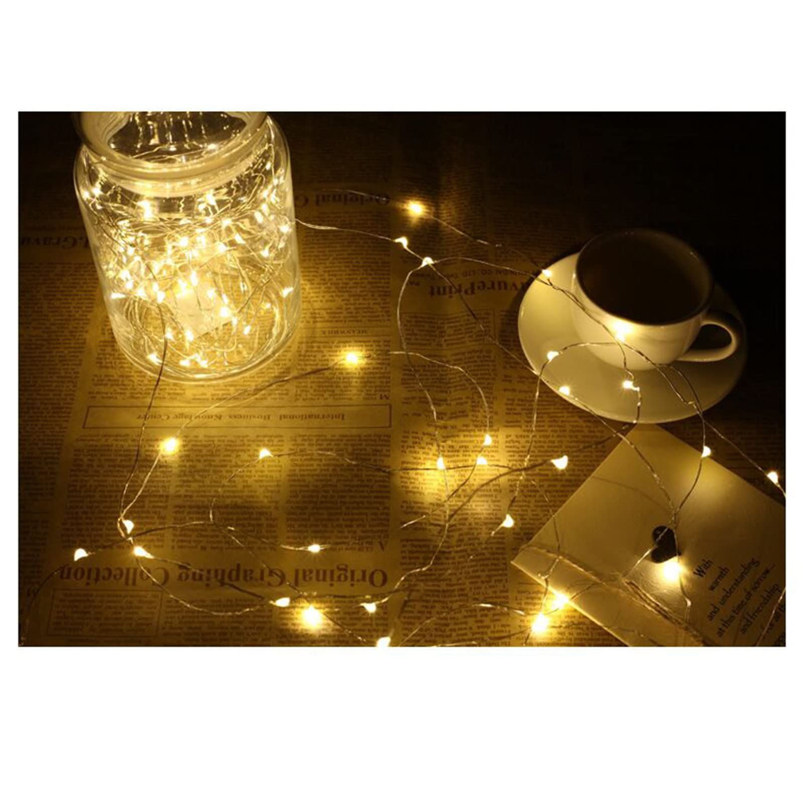 【人気商品】イルミネーション LED ライトワイヤーライト電池式フェアリーライト1m 10LED 電球色 クリスマス飾り 贈答用飾り 結婚式 パーティー 装飾ライト クリスマスツリー電飾 - メルカリ