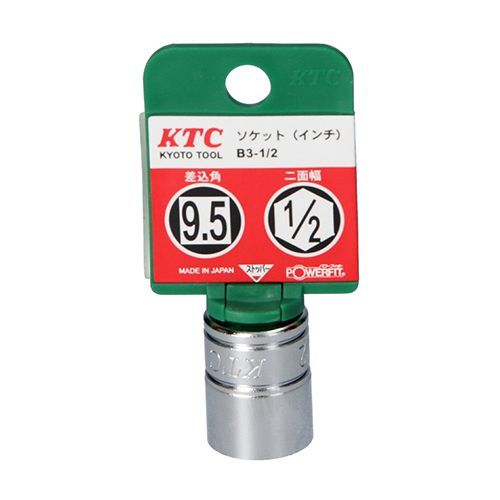 BFJ1041977 ソケット (9.5) KTC B3-1/2-H KTC独自のNパワーフィット形状により、徹底的になめりを抑制しました。六角ボルト・ナットを締め緩めする為のソケットレンチ ...