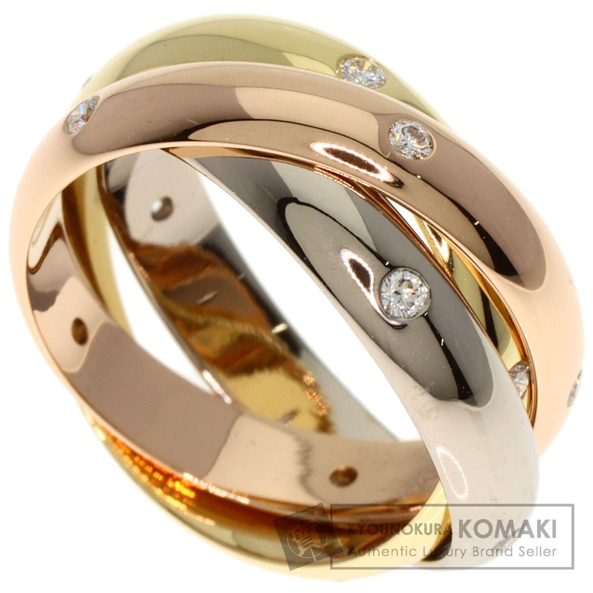 CARTIER カルティエ トリニティ 15P ダイヤモンド #49 リング・指輪 K18YG K18WG K18PG レディース - メルカリ