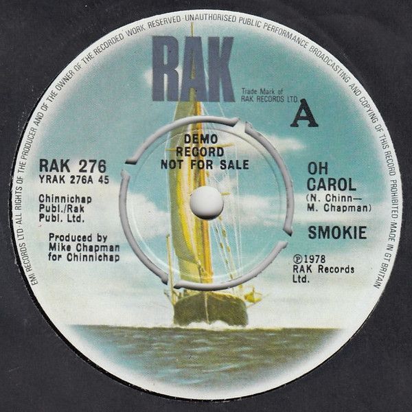 英7” Smokie Oh Carol RAK276PROMO RAK /00080 - メルカリ