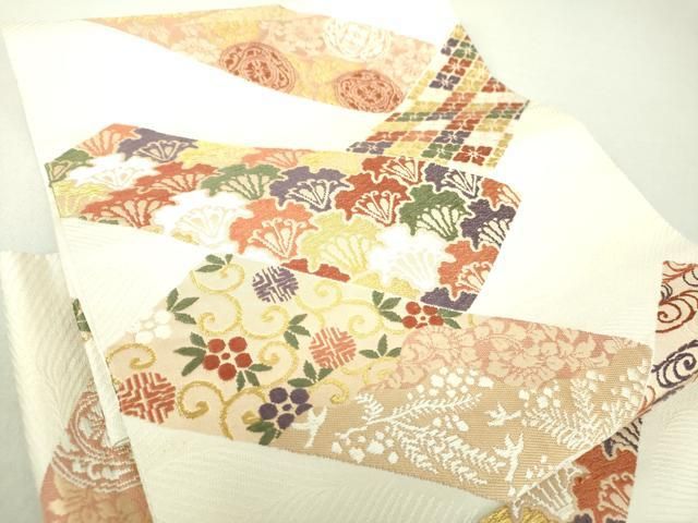 平和屋着物○九寸名古屋帯 辻が花 絞り 鬼しぼ縮緬 正絹 逸品 CAAR7676hy