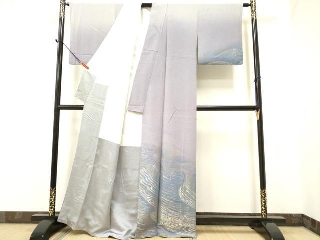 平和屋着物○世界的友禅作家 千地泰弘 訪問着 流水文 暈し染め 金銀糸