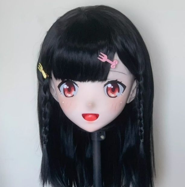 全頭マスク カツラ付き ロック付き Cタイプ フルマスク ドール 全頭マスク カツラ付き ロック付き Cタイプ フルマスク ドール