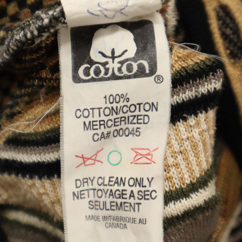 ツンドラ 90s カナダ製 オールド 長袖 3D ニット XL ベージュ 他