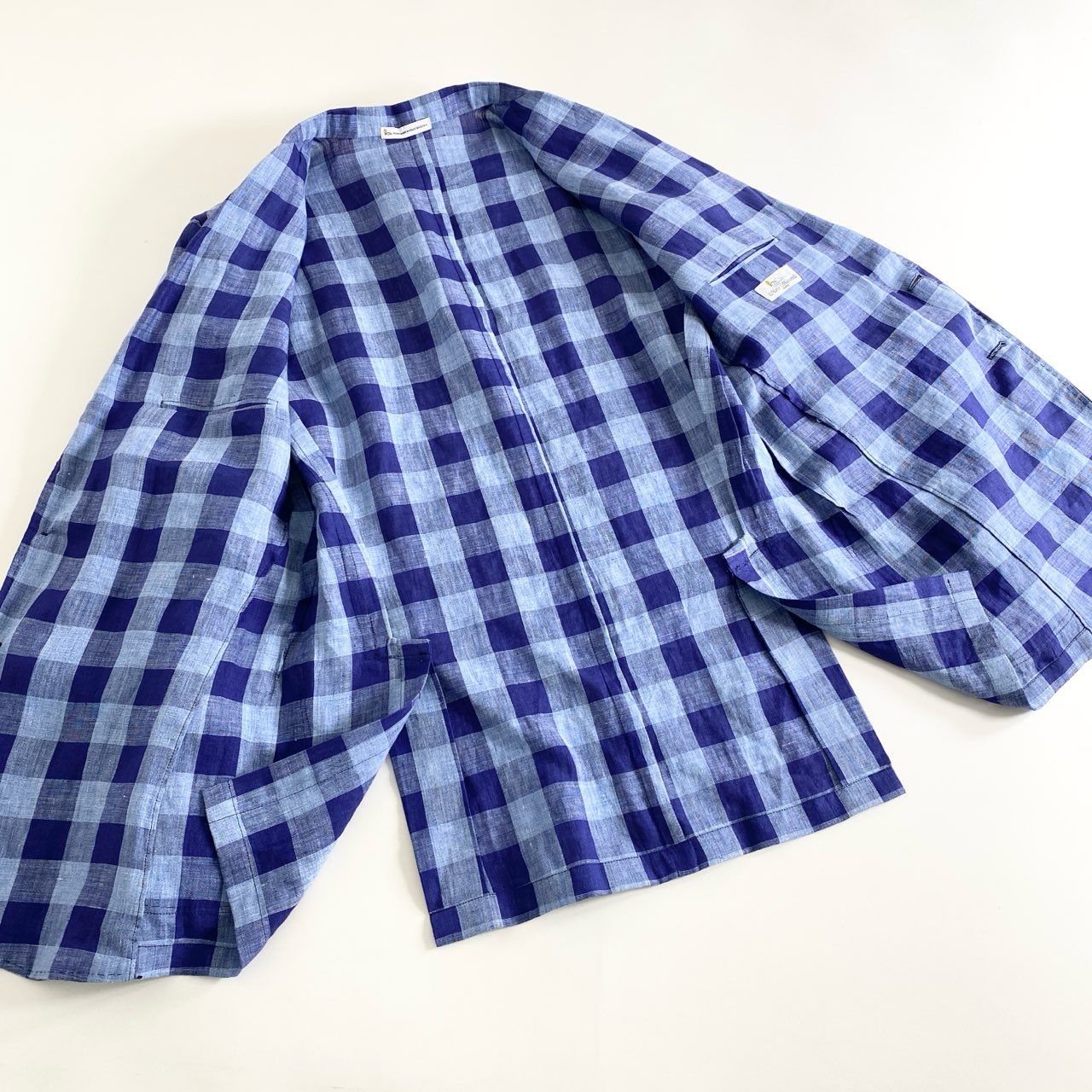 32d15 イタリア製 Mario Muscariello マリオムスカリエッロ テーラードジャケット サマージャケット サイズ50 ブルー ...