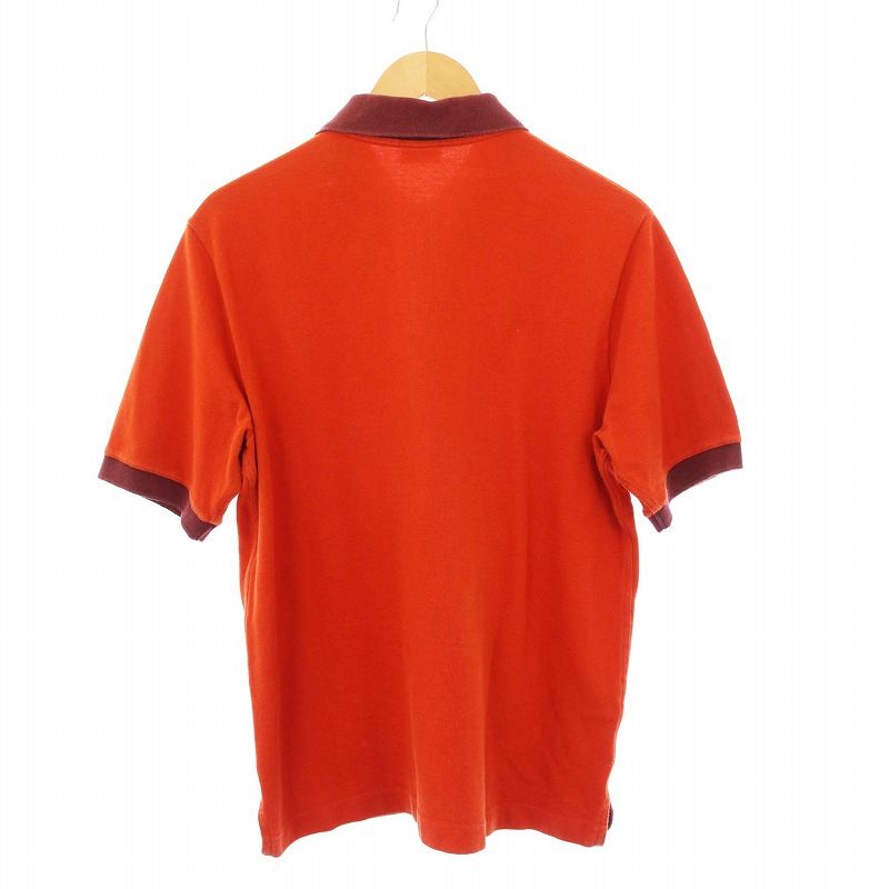 エルメス HERMES SELLIER ポロシャツ 半袖 セリエボタン M オレンジ
