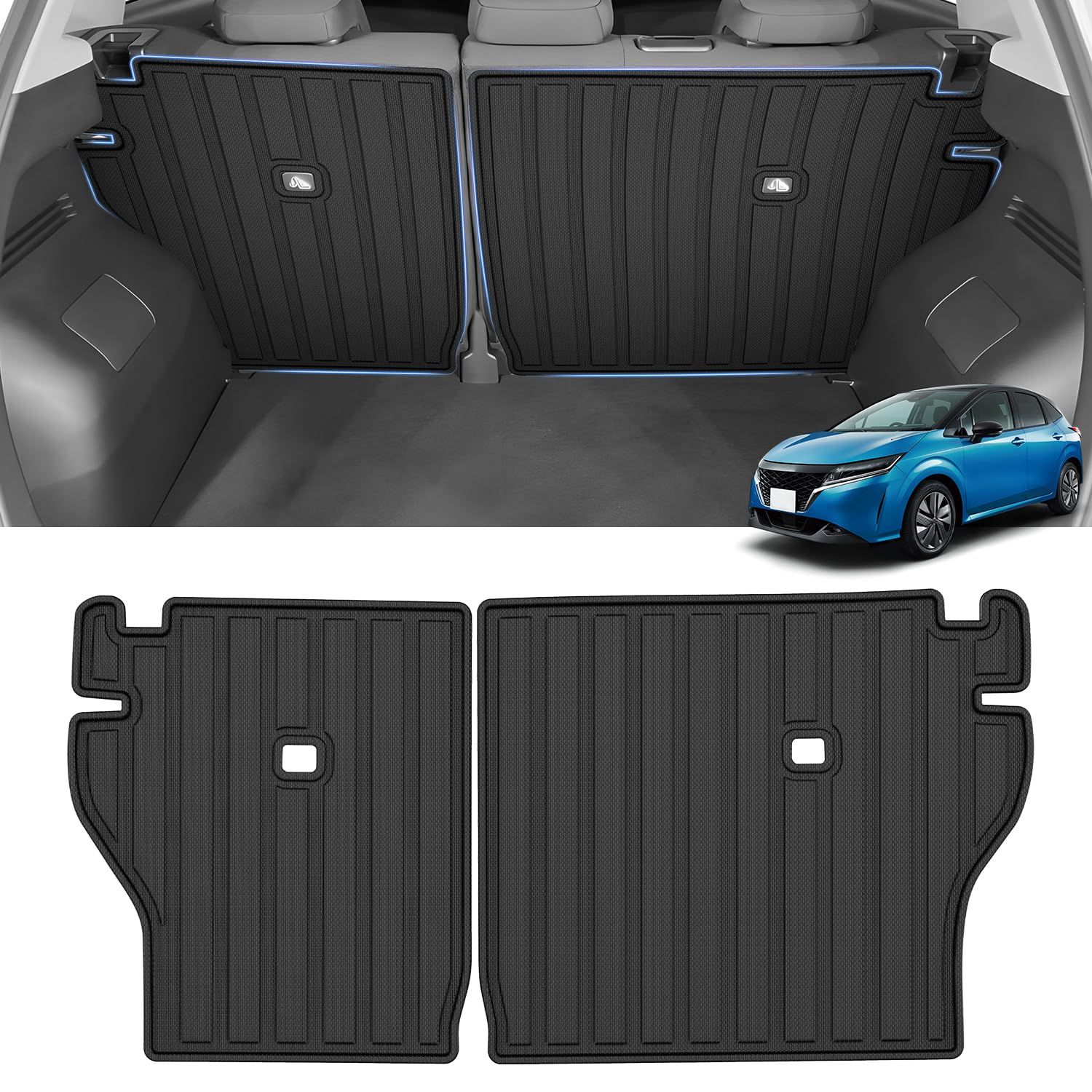 新着商品 CARVANTA 日産 ノート オーラ 初代 FE13型 バックマット 3D 専用ラゲッジ背もたれカバー 2WD専用NOTE AURA FE13 2021年8月～現行 ラゲッジマット ...