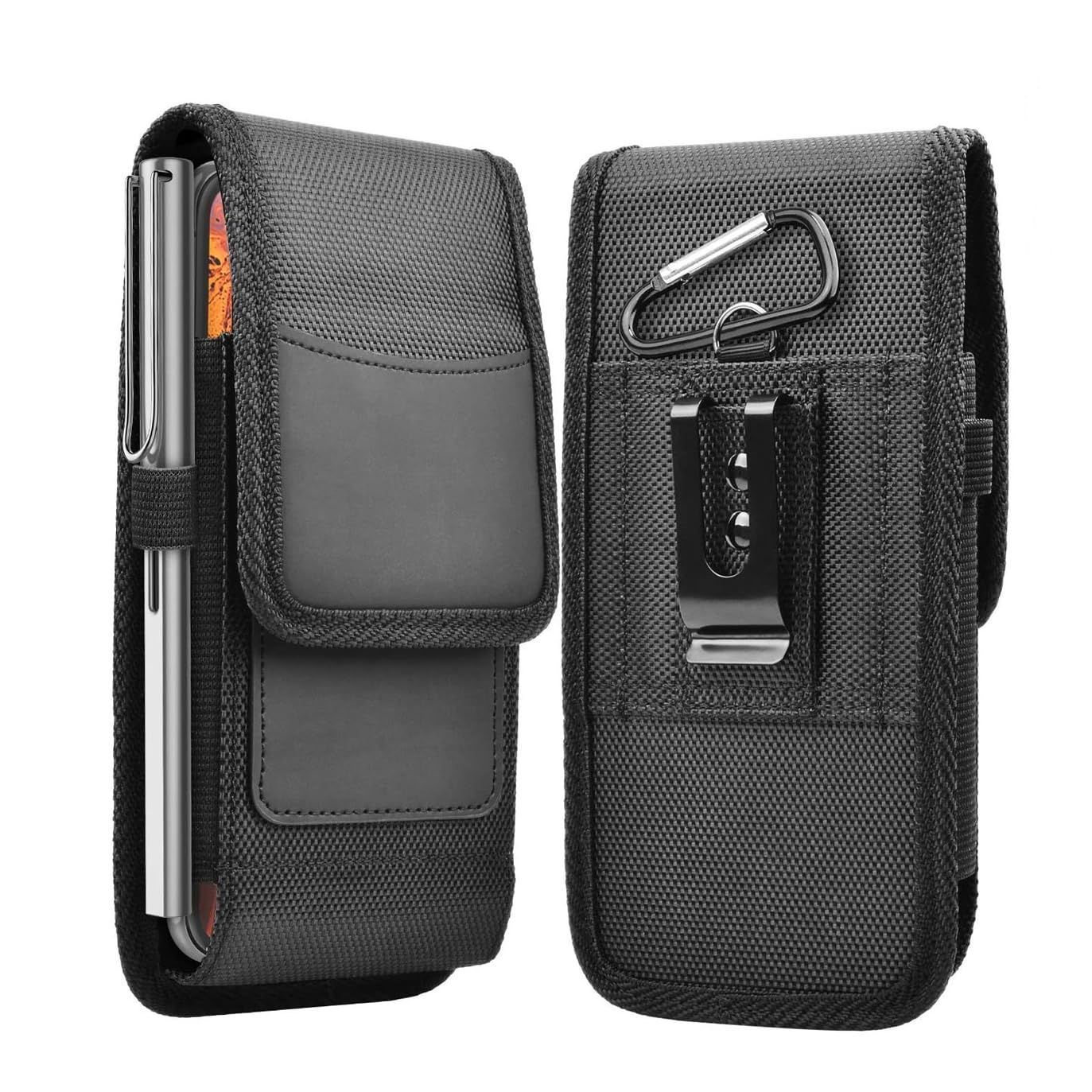 MINBOOT スマホポーチ メンズ 携帯ケース 縦型 黒 5.5-6.9インチ ベルトポーチ ベルトポーチ 革 腰 登山 仕事用 作業用 落下防止 全機種対応用 - メルカリ