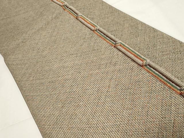 平和屋着物○全通柄袋帯 組織 間道 金糸 正絹 逸品 未使用 CAAZ6423dy