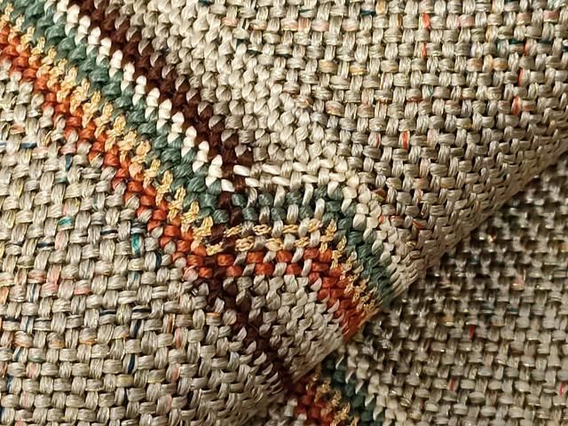 平和屋着物○全通柄袋帯 組織 間道 金糸 正絹 逸品 未使用 CAAZ6423dy