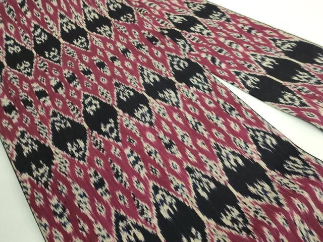 平和屋着物■極上　京都染織メーカー・貴久樹謹製　イカット　綿　全通柄　九寸名古屋帯　手織　証紙付　逸品　未使用　逸品　DZAB0017kh5 平和屋着物□極上 京都染織メーカー・貴久樹謹製 イカット 綿 全通柄