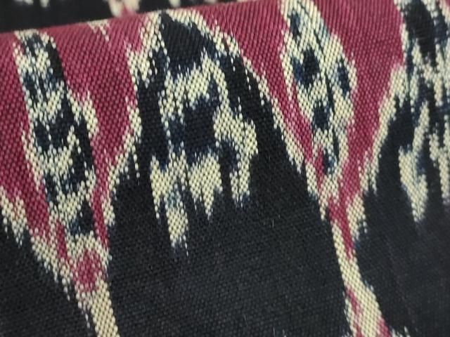 平和屋着物□極上 京都染織メーカー・貴久樹謹製 イカット 綿 全通柄