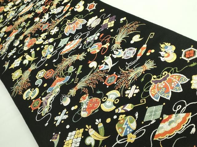 平和屋着物□極上 西陣の老舗 1782年創業 山下織物 六通柄袋帯 唐織