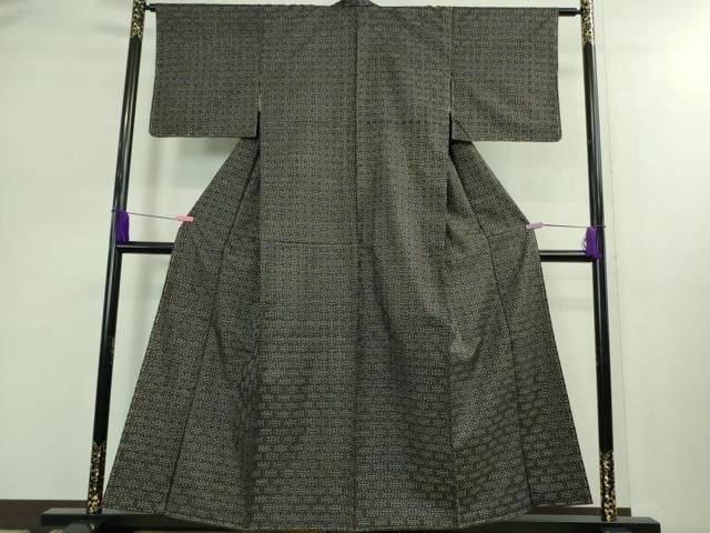 平和屋着物■希少　本場大島紬　龍郷絣　秋名バラ　逸品　DZAB0377kh5 平和屋着物□希少 本場大島紬 龍郷絣 秋名バラ 逸品 DZAB0377kh5