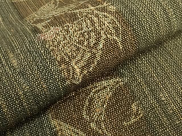 平和屋着物□極上 夏物 染織の名門 しょうざん 生紬 八寸名古屋帯 更紗