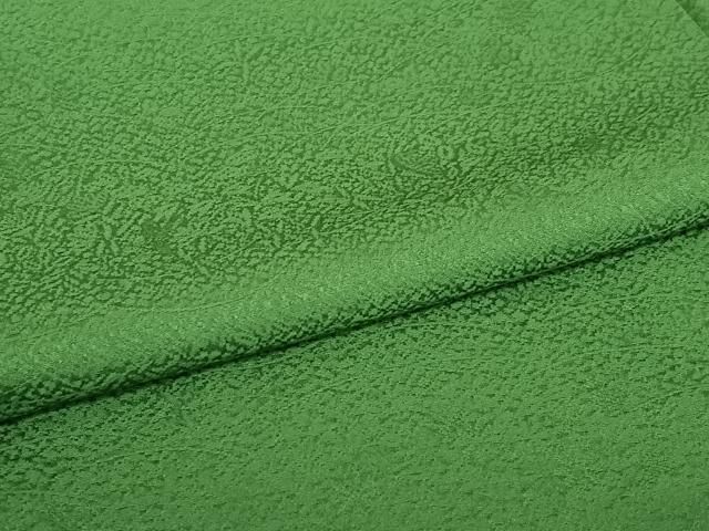 平和屋着物○上質な色無地 草花地紋 山吹茶色 正絹 逸品 AABC6819ph