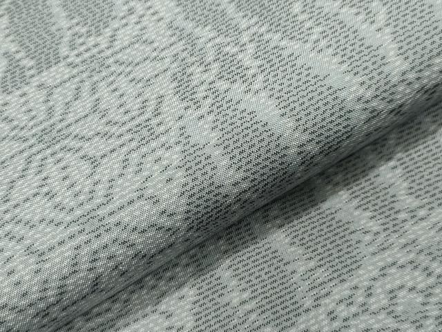 平和屋着物○本場大島紬 白大島 切嵌吉祥文 ほてい屋扱い 証紙付き