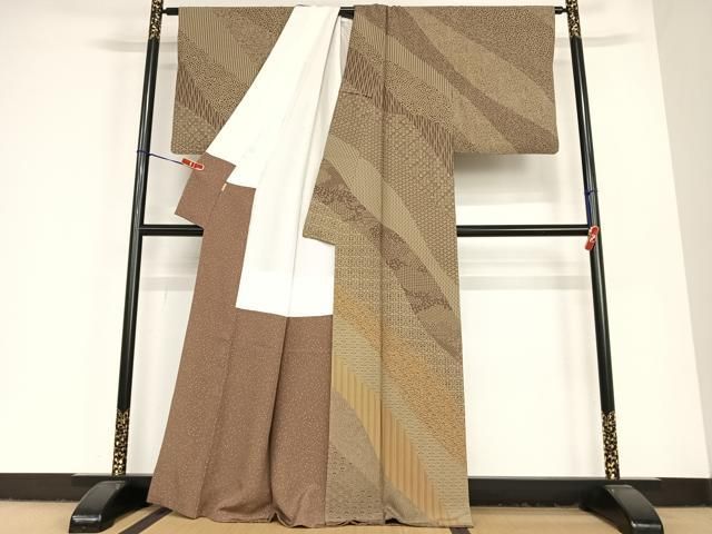 平和屋着物●伊勢型紙　一尾欣樹彫り　訪問着　吉祥文　ますいわ屋扱い　正絹　逸品　AABC4921zg 平和屋着物○伊勢型紙 一尾欣樹彫り 訪問着 吉祥文 ますいわ屋扱い