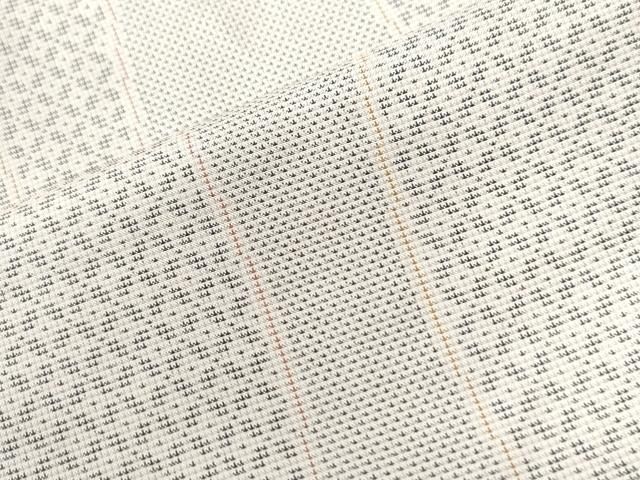 平和屋着物●本場大島紬　白大島　9マルキ　古代染色純植物染　立涌吉祥文　丸宮織物謹製　証紙付き　正絹　逸品　未使用　CAAZ2894yc 平和屋着物○本場大島紬 白大島 9マルキ 古代染色純植物染 立涌吉祥文