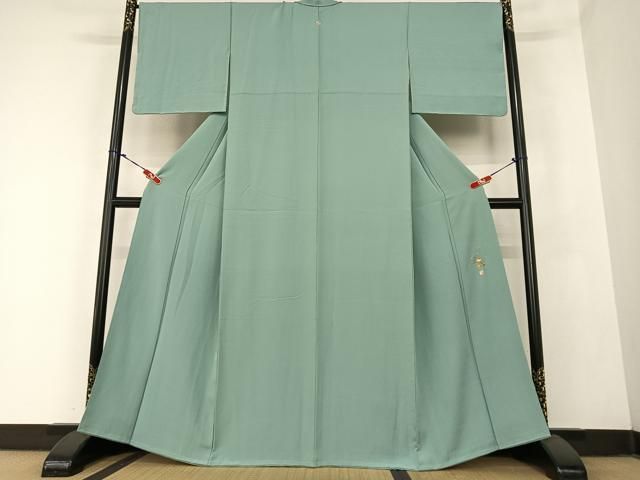 平和屋着物○塩月弥栄子 熊谷栄美子 色無地 水浅葱色 正絹 逸品 未使用