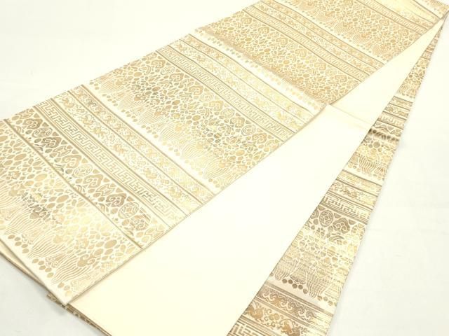 平和屋着物○龍村晋謹製 全通柄袋帯 名物裂 金糸 正絹 逸品 DAAY0241ob