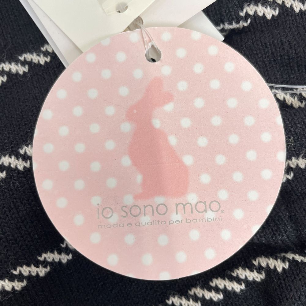 ap9045-4 io sono mao イオソノマオ KIDS キッズ ストライプ ガウチョパンツ 90 2Y 90cm ブラック ゆったり モノトーン ストレッチ リラックス 伸縮性 2歳 ...