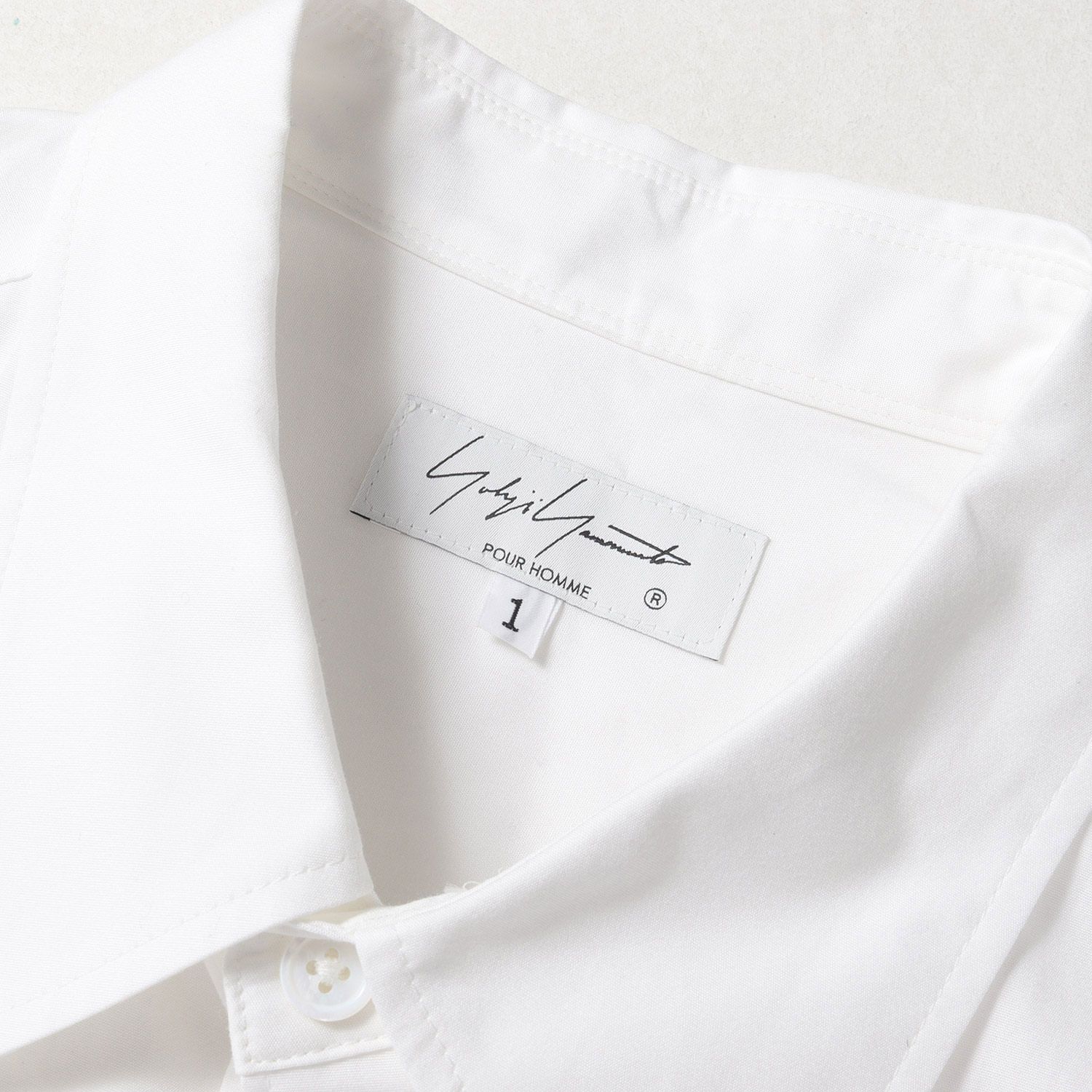 Yohji Yamamoto ヨウジヤマモト シャツ サイズ:1 / 23SS フラップ ポケット ロング ドレス シャツ (100/2 BROAD M-BOTH FLAP CHEST POCKET B) / POUR HOMME / ホワイト 白 / 日本製 / トップス カジュアルシャツ 長袖【メンズ】【中古】【美品】【K4376】 美品】Yohji Yamamoto ヨウジヤマモト シャツ サイズ:1 / 23SS