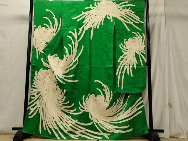 平和屋着物●訪問着　駒刺繍　万寿菊　暈し染め　金彩　京王百貨店扱い　正絹　逸品　未使用　CAAY8137gh 平和屋着物○訪問着 駒刺繍 万寿菊 暈し染め 金彩 京王百貨店