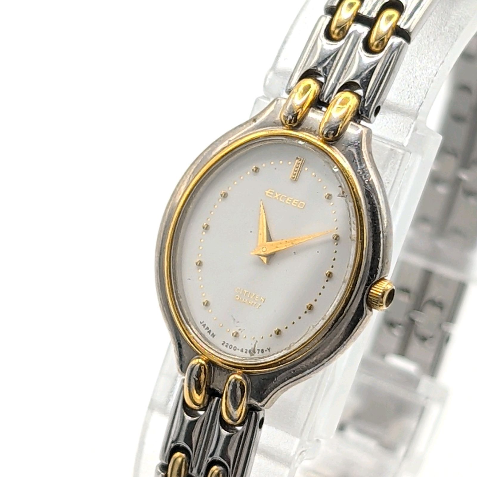 Citizen 2200-227344 Watch Quartz Ladies Round Gold Silver dial Y2K 00S ...