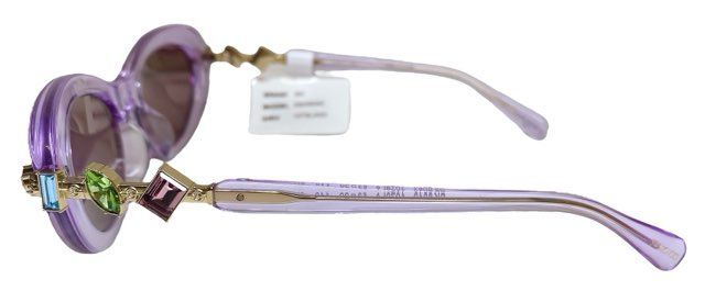 未使用 スワロフスキー サングラス オーバル SK6042 クリスタル　クリアパープル　クリアフレーム　パープル　ライラック　紫　　ストー 未使用 スワロフスキー サングラス オーバル SK6042 クリスタル クリア