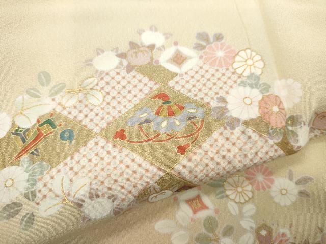 平和屋着物○十日町老舗ブランド 吉澤友禅 吾妻徳穂 訪問着 菱宝尽くし