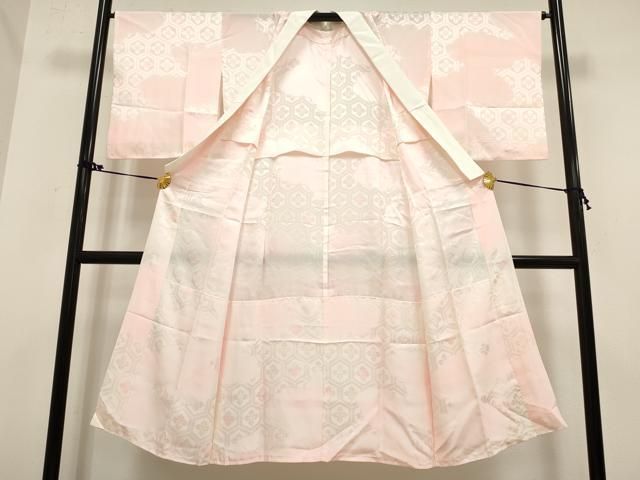 平和屋着物□長襦袢 無双仕立て 亀甲花文 暈し染め 正絹 逸品