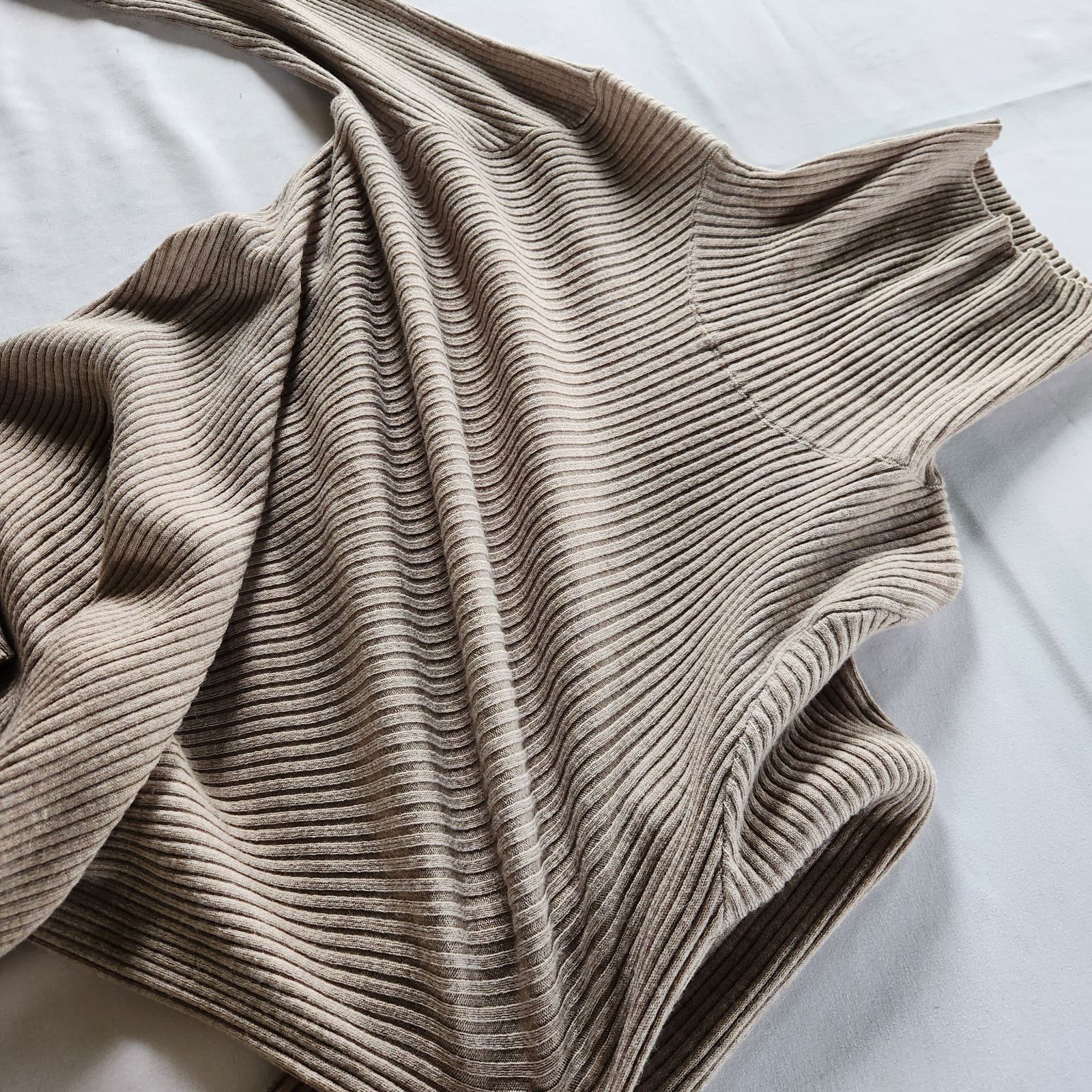 グンゼ GUNZE ADVANCE LABEL タートルネック ストレッチリブニット 2枚セット ライトブラウン＆グレー レディース - メルカリ