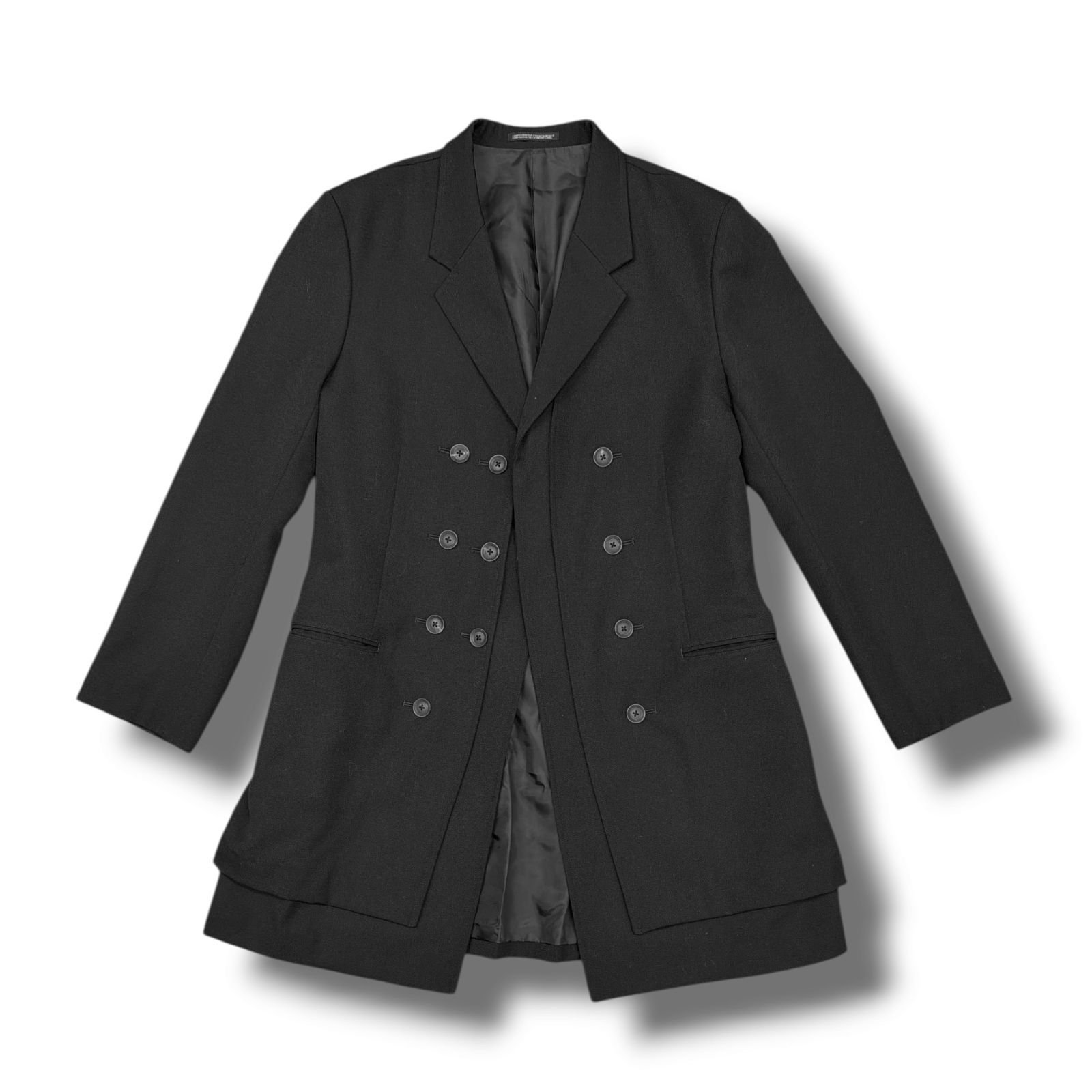参考上代169400円 Yohji Yamamoto POUR HOMME 21AW 前二重比翼アーミーJKT ロングジャケット ヨウジ ...