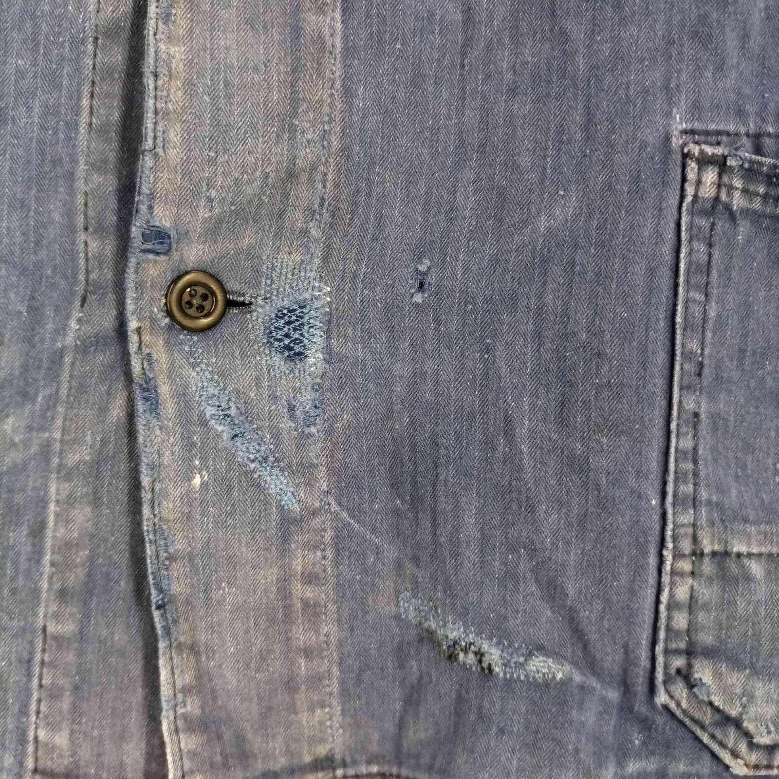 ユーズドフルギ USED古着 BLUE TWIST ドイツ製 ユーロ フレンチ リペア