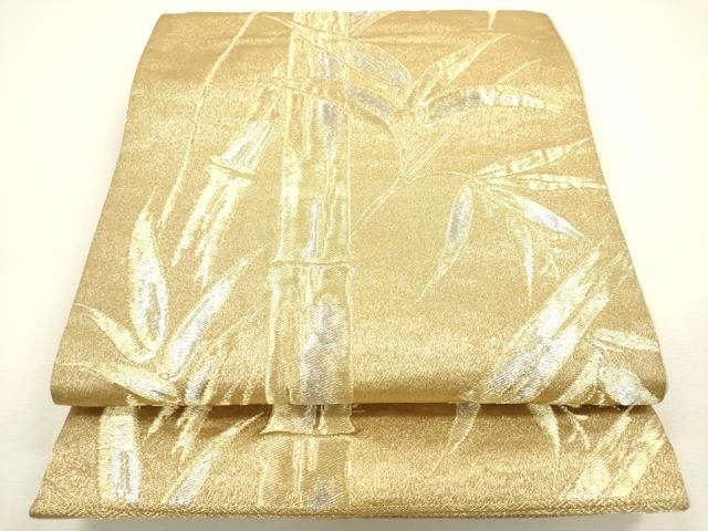 平和屋着物◎六通柄袋帯 笹竹文 金銀糸 正絹 逸品 DAAY6205ea - メルカリ