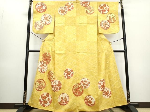 平和屋着物□訪問着 枝梅笹文 金彩 正絹 逸品 DAAY4681qa - メルカリ