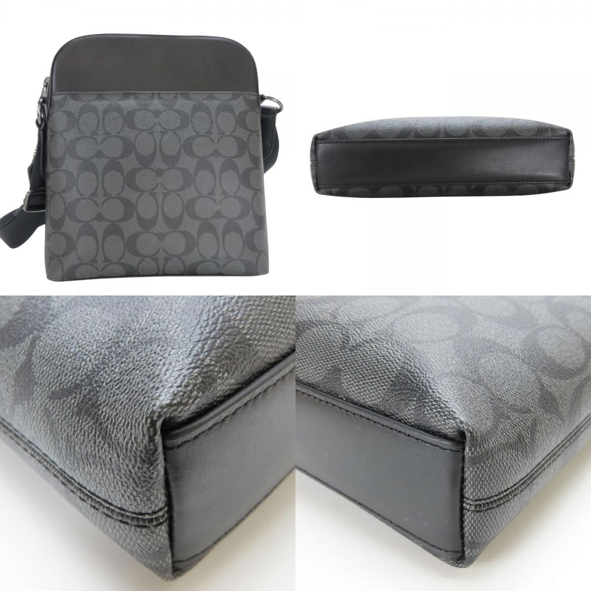 中古】 コーチ ショルダーバッグ 4010 シグネチャー PVC レザー