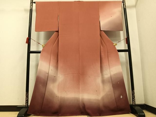 平和屋着物○極上 人形作家・ホリヒロシ 訪問着 霞箔散らし 暈し染め