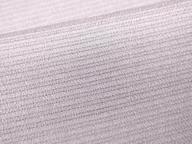 平和屋着物□極上 夏物 色無地 絽縮緬 葡萄鼠色 三越扱い 逸品