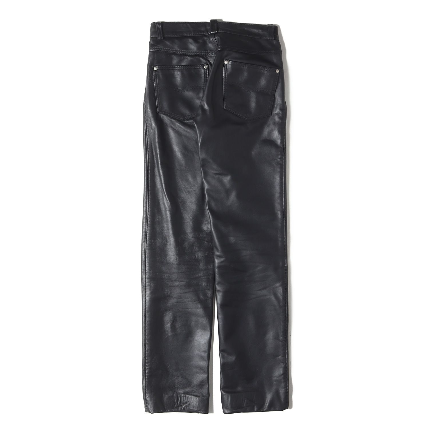 Schott ショット パンツ ブラック 黒 サイズ:28 | カウレザー 5