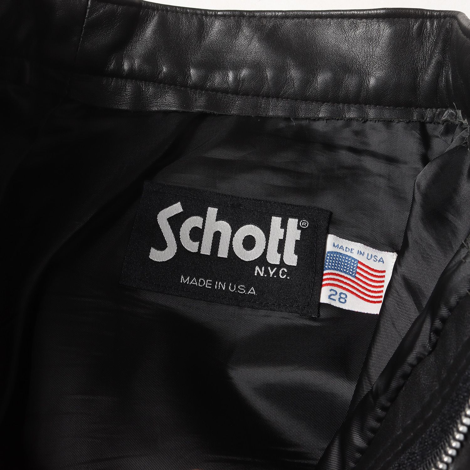 Schott ショット パンツ ブラック 黒 サイズ:28 | カウレザー 5