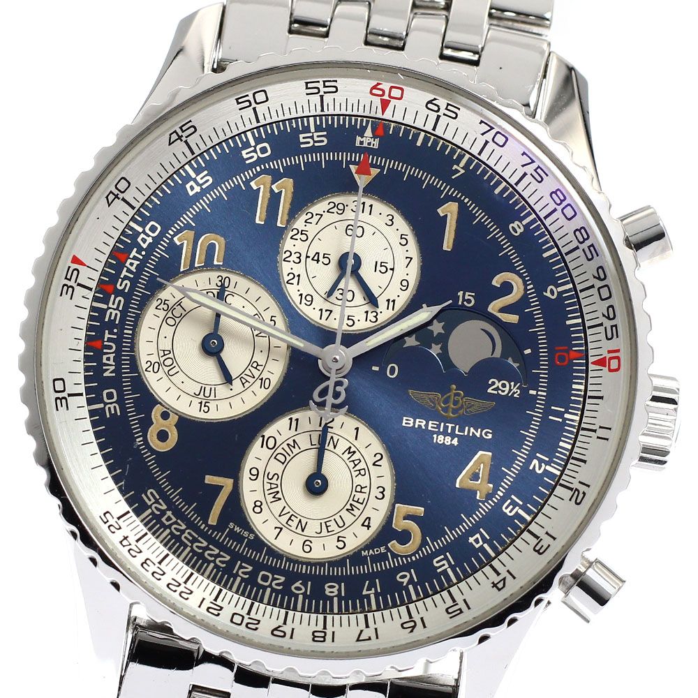 ブライトリング BREITLING A19022 ナビタイマー1461 セミパーペチュアルカレンダー 250本限定 自動巻き メンズ良品保証書 ...