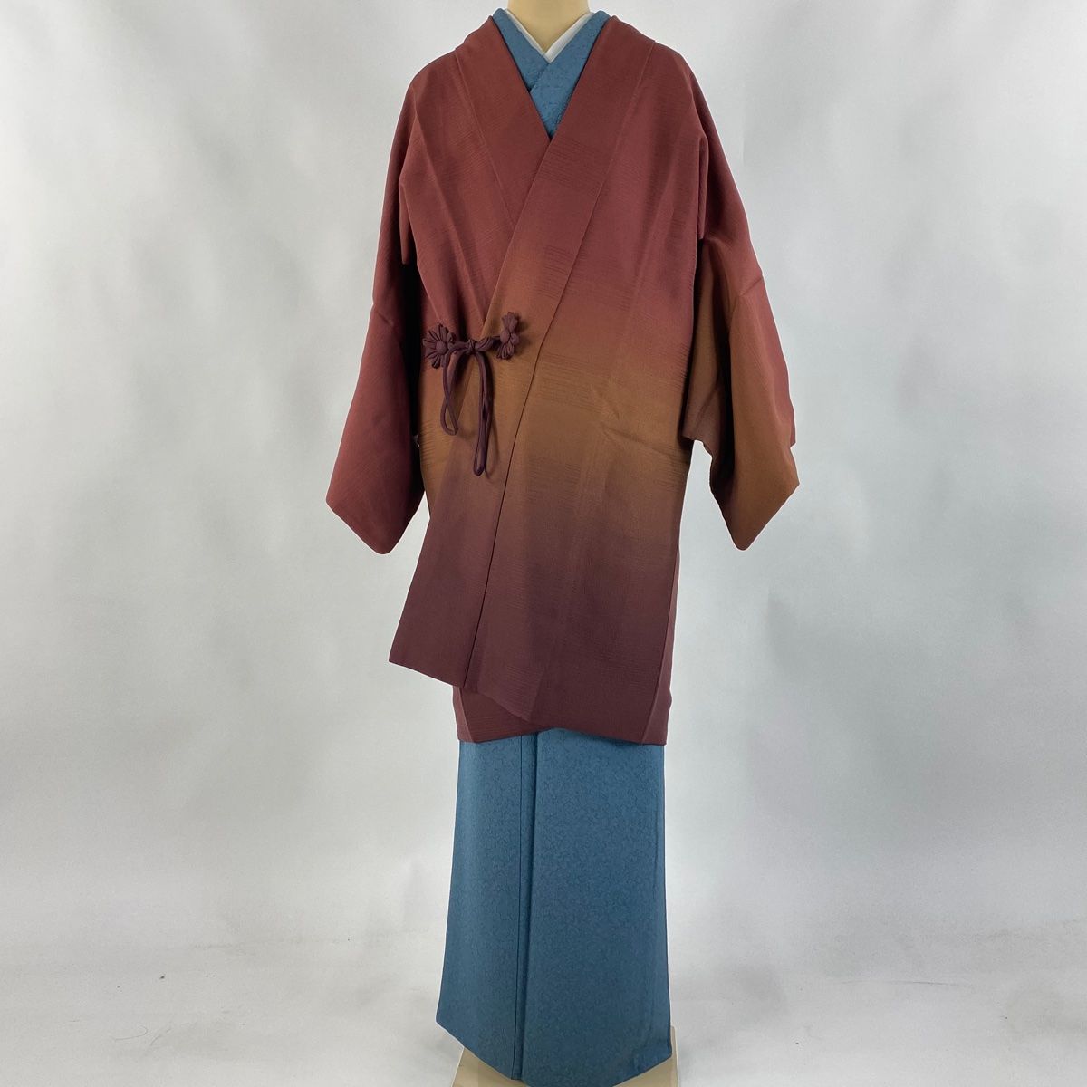 平和屋着物■極上　道中着　ロング丈　洛遊庵　間道　逸品　DZAB0845kh5 平和屋着物□極上 道中着 ロング丈 洛遊庵 間道 逸品 DZAB0845kh5