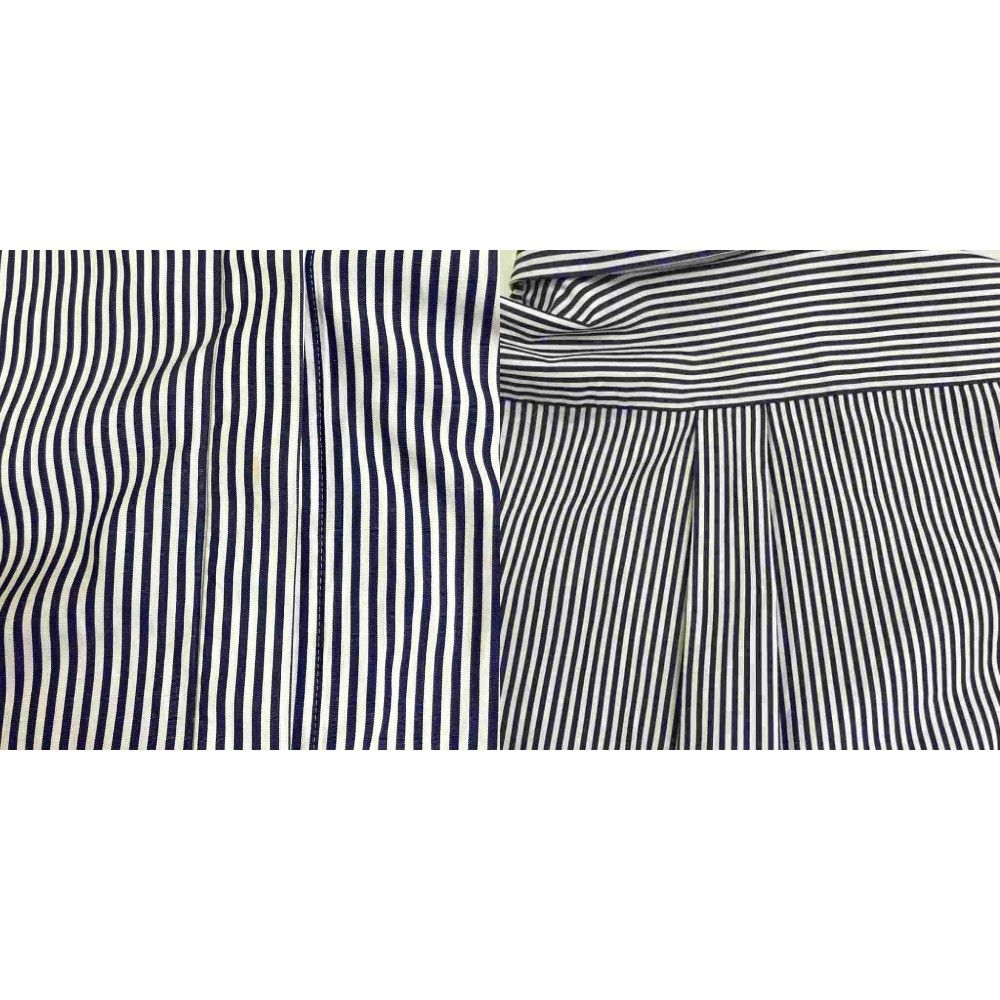 セリーヌ CELINE ストライプ シャツ ブラウス 比翼ボタン サイド