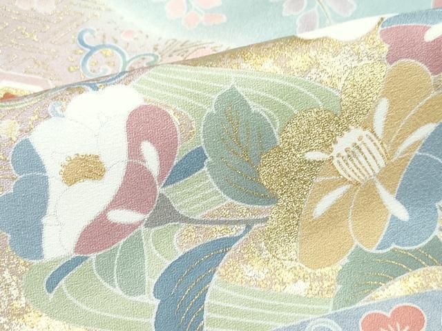 平和屋着物○訪問着 駒刺繍 草花文 金彩 正絹 逸品 CAAZ8245vf - メルカリ