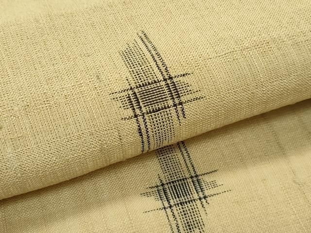 平和屋着物□極上 夏物 絹芭蕉 絣文様 桑染色地 逸品 未使用 CZAA4040s5