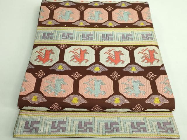 平和屋本店□極上 龍村美術織物 たつむら 六通柄袋帯 聖華彩麗錦 金